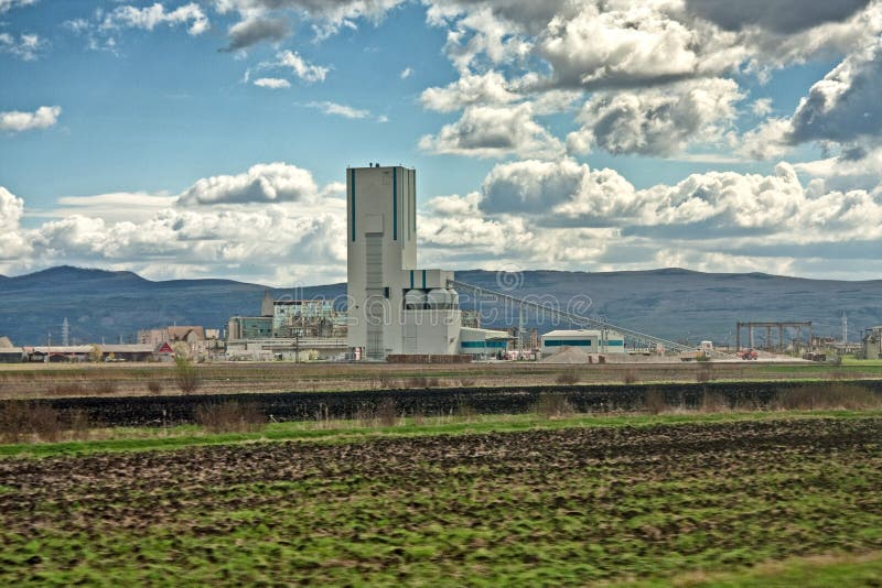 Cement Factory on the Outskirts of a City Stock Image - Image of labor ...