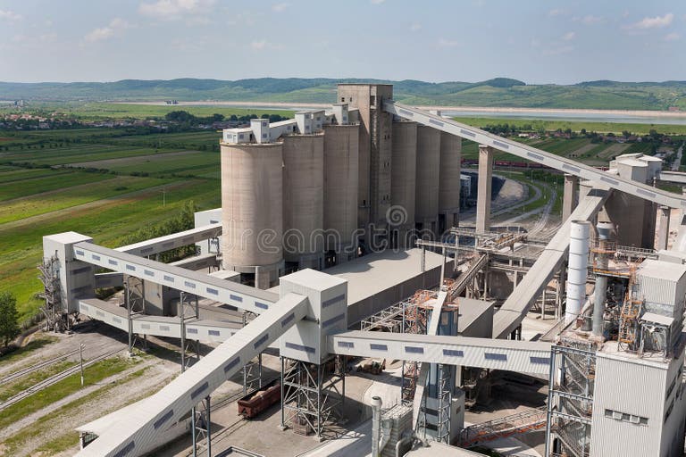 Cement factory stock image. Image of site, industrial - 32436695