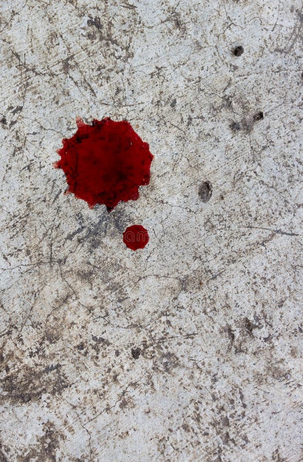 Cement Floor with a Drop of Blood. Stock Photo - Image of material ...
