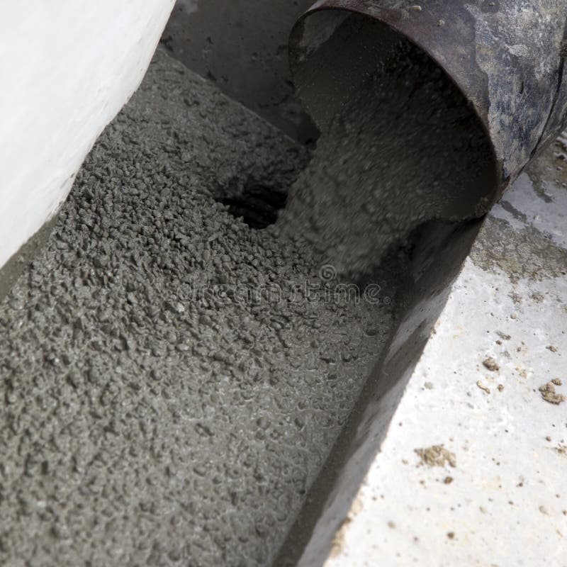 Cement Flowing Out of a Pipe Stock Photo - Image of texture, lumps ...