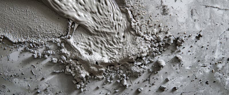 Cement Flows Smoothly Over a Rough Surface, Capturing the Essence of ...