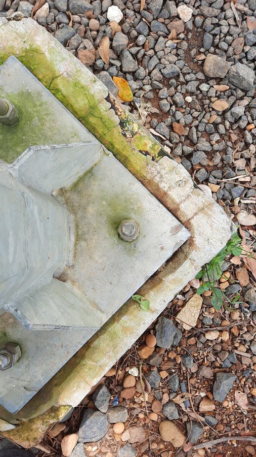 Cement Foundation in the Ground Stock Photo - Image of gravel, ground ...