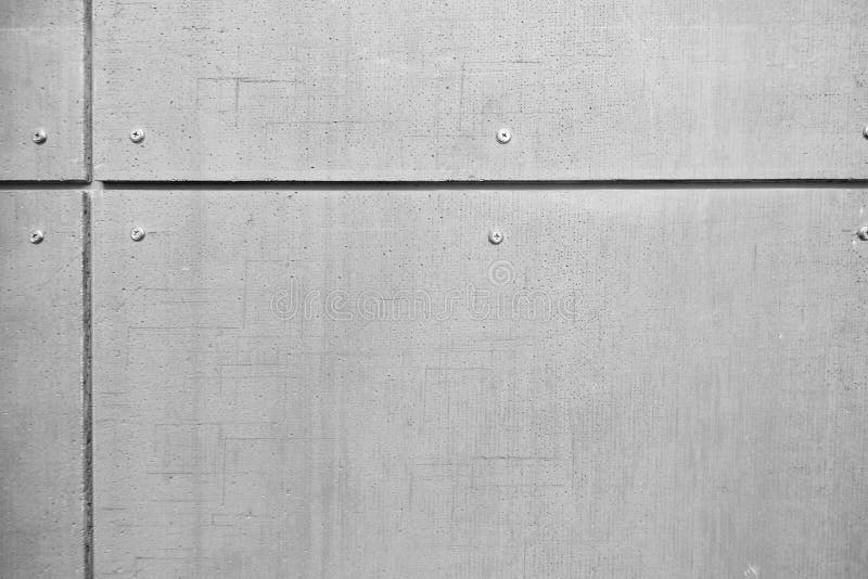 Cement Grey Panels Slates Screwed on a Wall Stock Photo - Image of ...