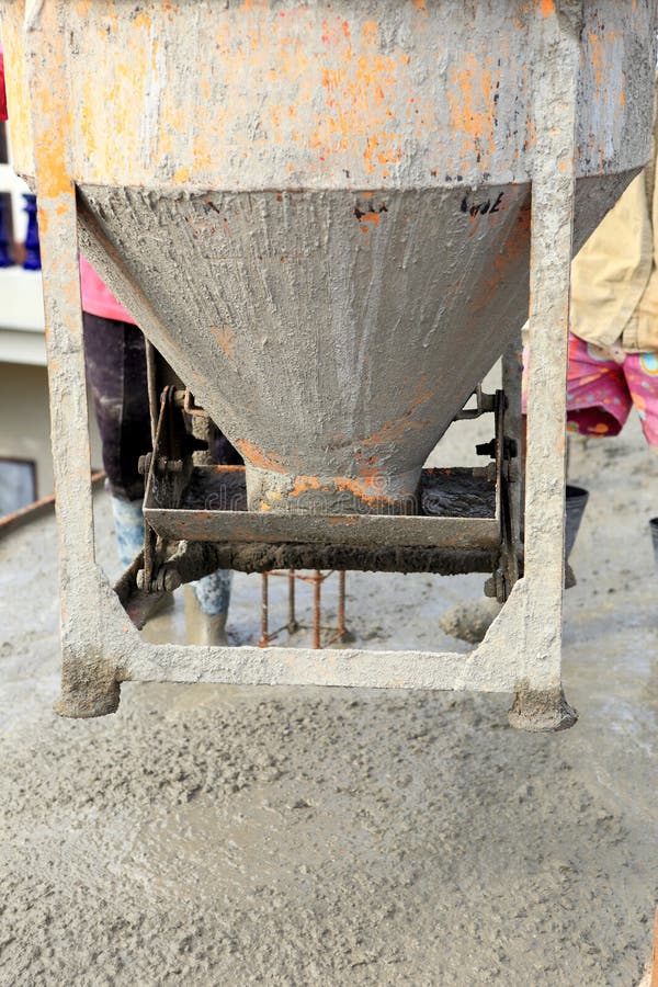 Pouring cement stock photo. Image of deliver, outside - 20966000