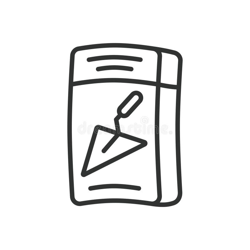 Cement, Icon in Line Design. Cement, Construction, Concrete, Building ...