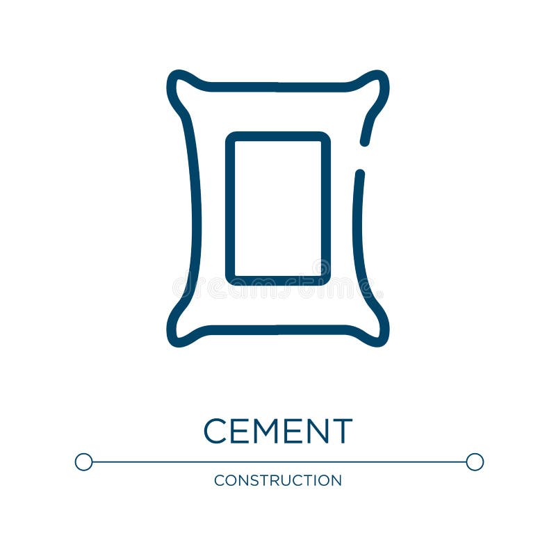 Cement Icon. Linear Vector Illustration from Construction Collection ...