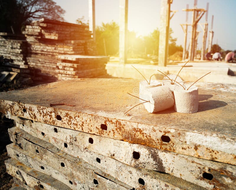 Cement Lumps at the Construction Site Stock Image - Image of spacing ...