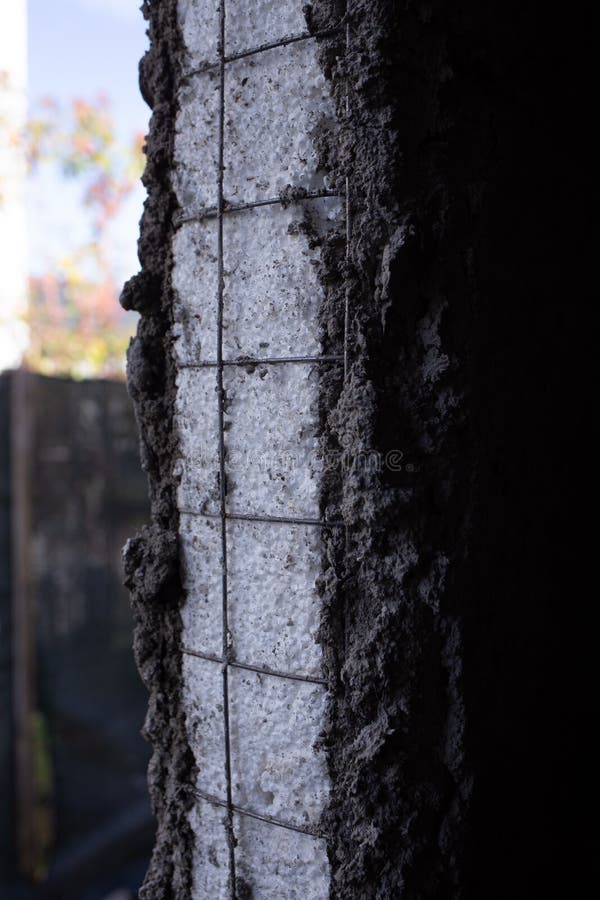 Cement and Metal Beam of a House Under Construction Stock Photo - Image ...