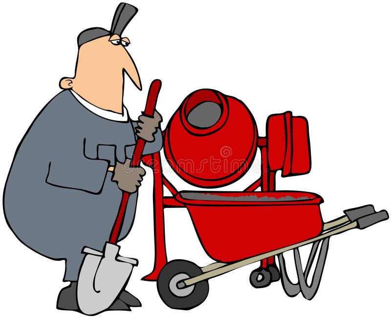 Cement Mixer stock illustration. Illustration of cartoon - 16149035