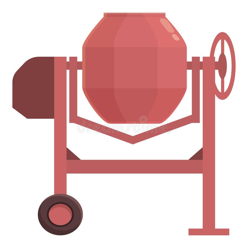 Cement Mixer Icon Cartoon Vector. Concrete Machine Stock Vector ...