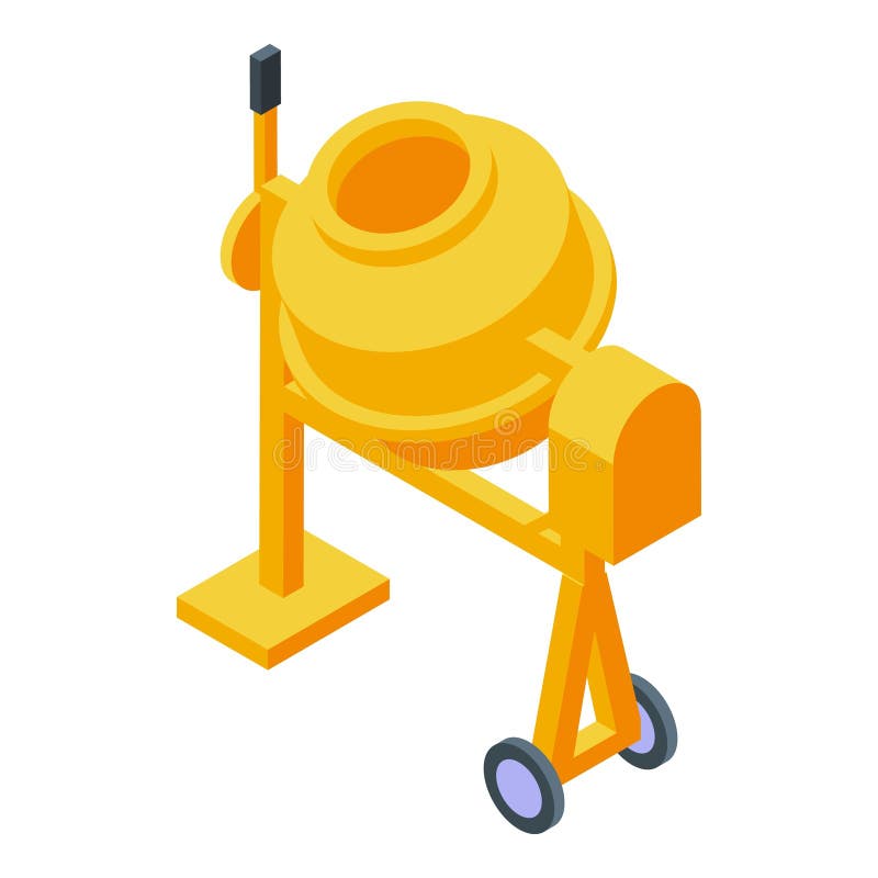 Cement Mixer Icon Isometric Vector. Concrete Machine Stock Vector ...