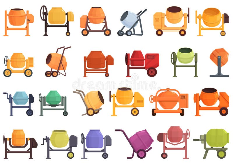 Cartoon Concrete Mixer Shovel Stock Illustrations – 230 Cartoon ...