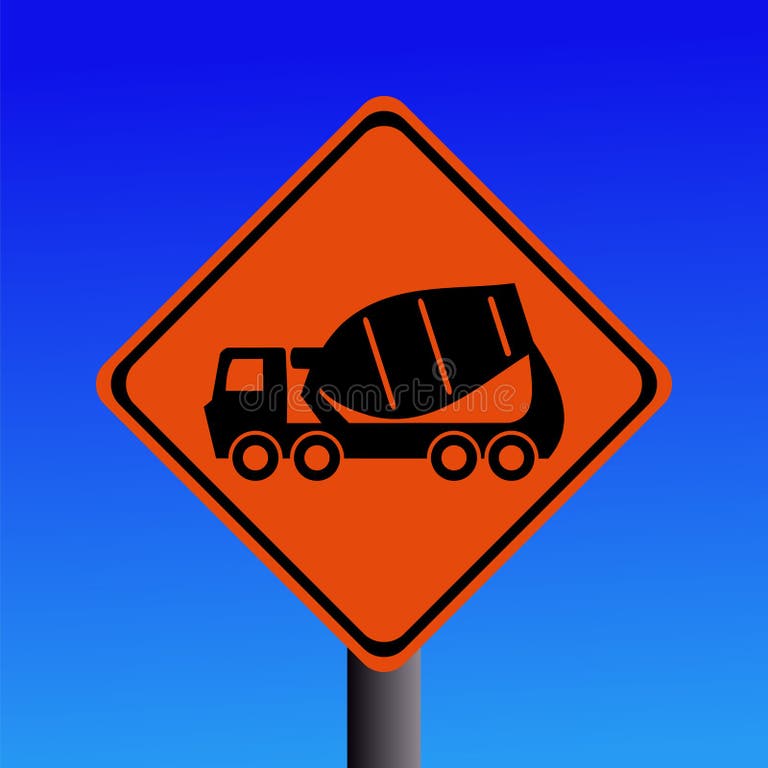 Cement mixer sign stock vector. Illustration of truck - 5009648