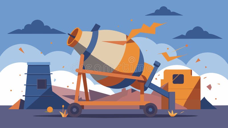 The Cement Mixer Stands Stoically in the Midst of the Chaotic Scene ...
