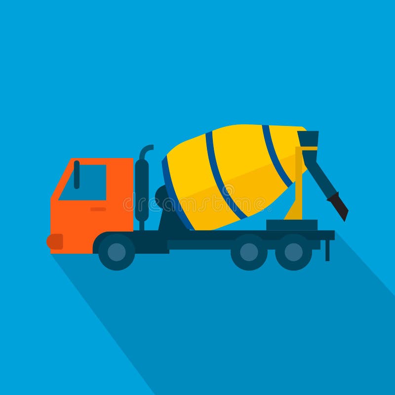 Cement mixer truck vector stock vector. Illustration of equipment ...