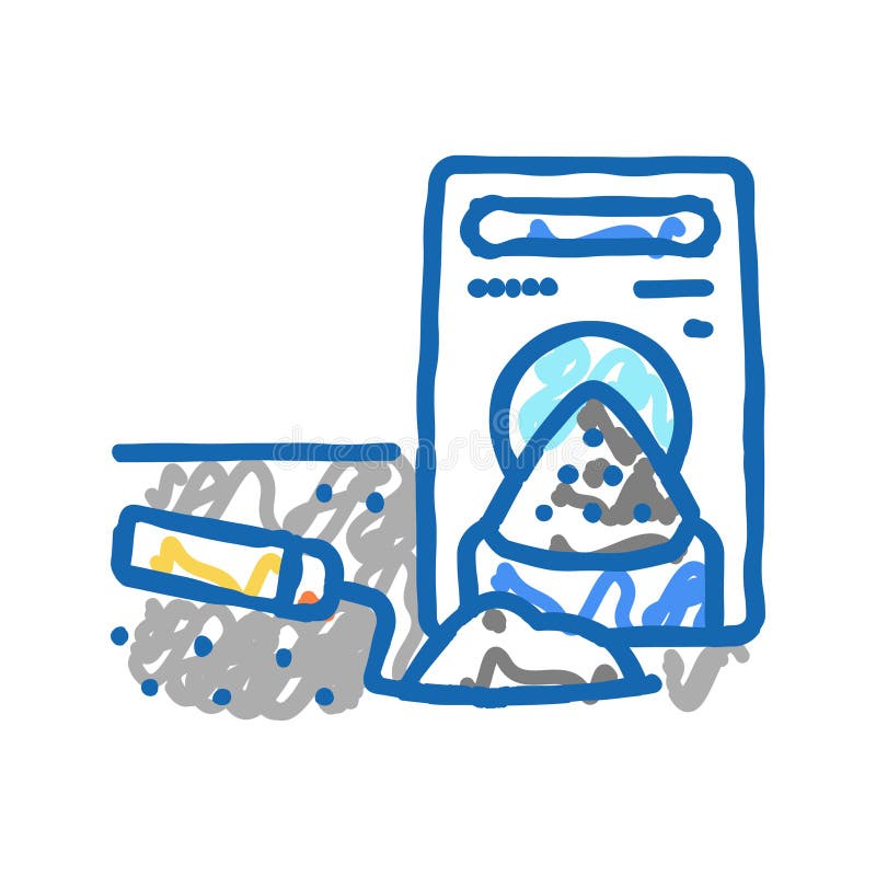 Cement Package Icon Doodle Illustration Stock Illustration ...