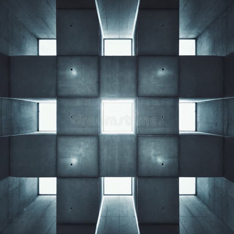 Cement Panel Ceiling Blocks with Light and Shadow Effect, Architectural ...