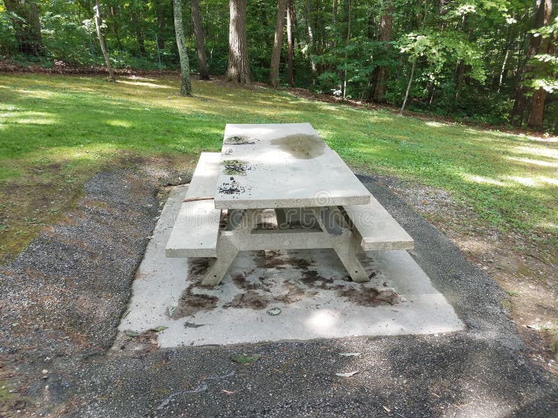 Cement picnic table stock photo. Image of cement, asphalt - 97308942
