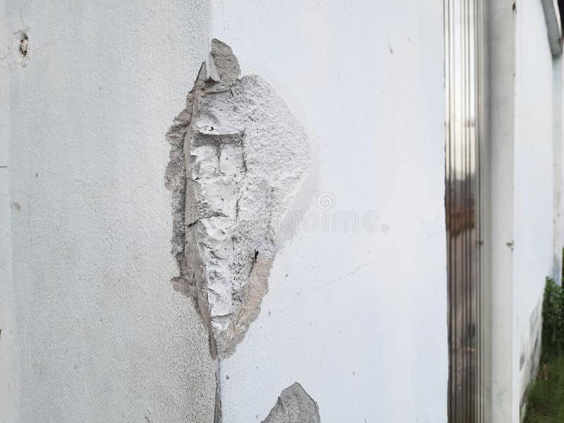 Cement pillars cracked stock photo. Image of fracture - 324926970