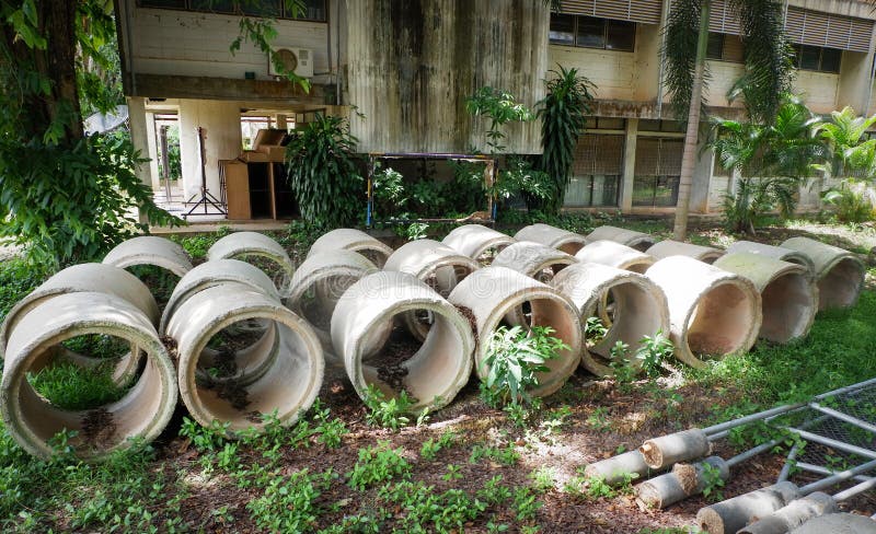 Cement Pipe Tank,treatment Waste Water in Asian House Construction Site ...