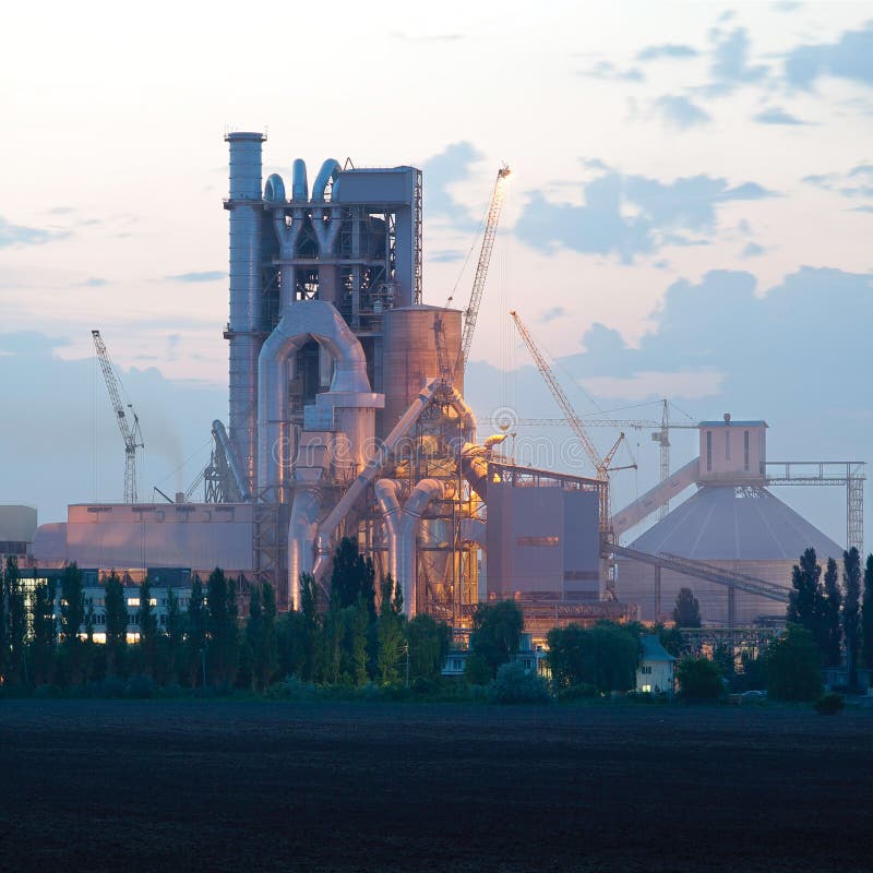 Cement plant stock photo. Image of construction, environment - 62546044