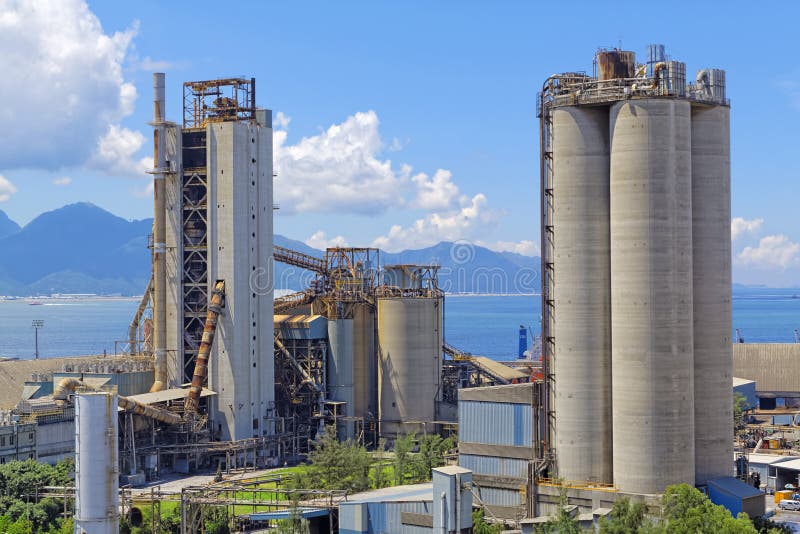 Cement Plant,Concrete or Cement Factory, Heavy Industry or Construction ...