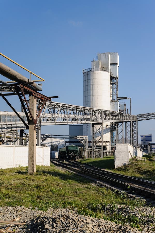 Cement Plant. Tower of the Tank Stock Photo - Image of cement, process ...