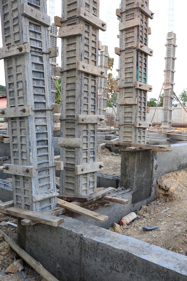 Cement pouring structure stock image. Image of rigid - 44380709