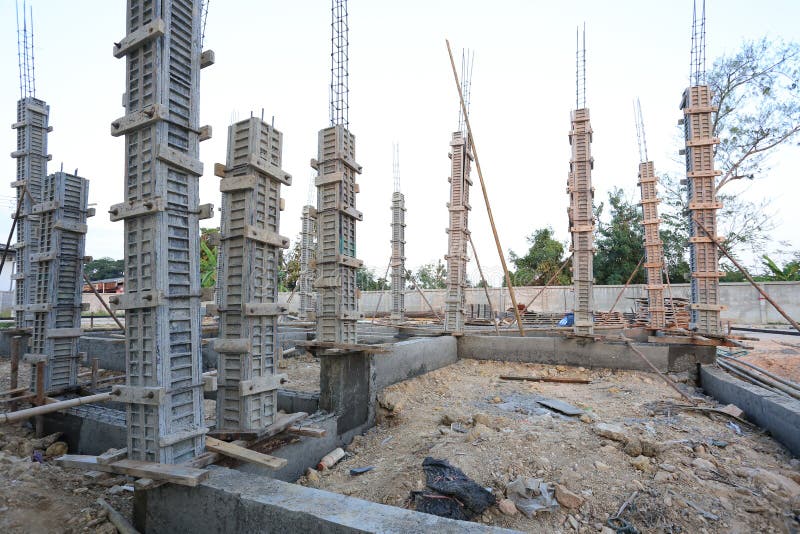 Cement pouring structure stock image. Image of cement - 44554953