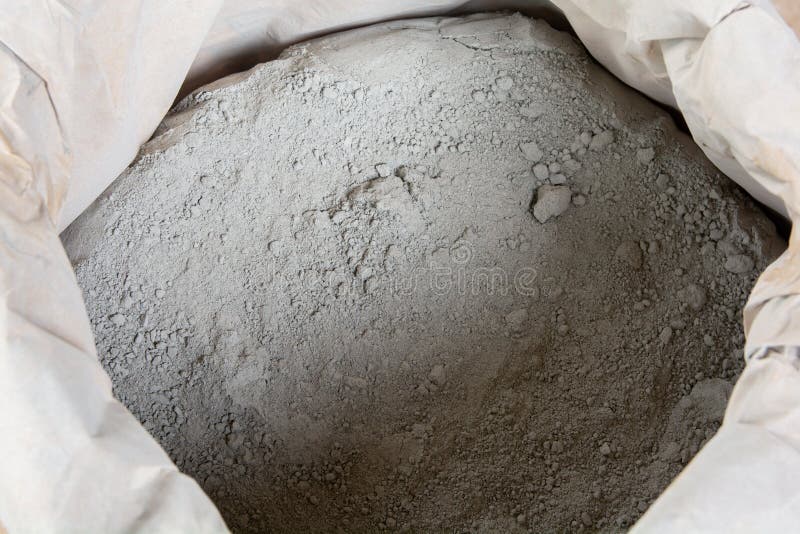 Cement Powder in Bag Package Stock Image - Image of deification, grunge ...