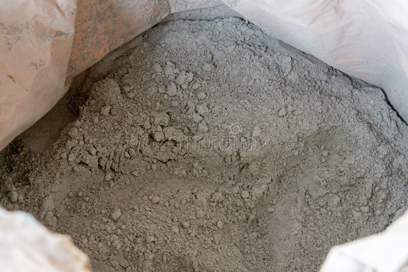 Cement Powder in Bag Package Stock Image - Image of isolated, cement ...