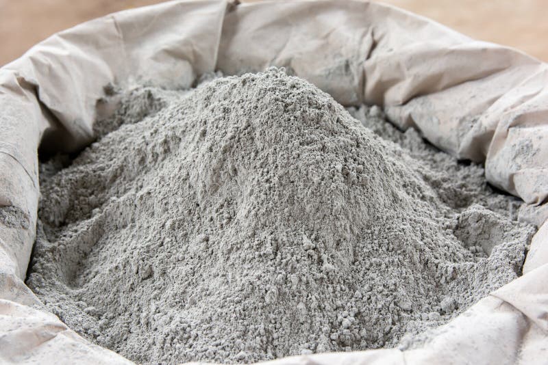 Cement Powder in Bag Package Stock Photo - Image of additive, cement ...