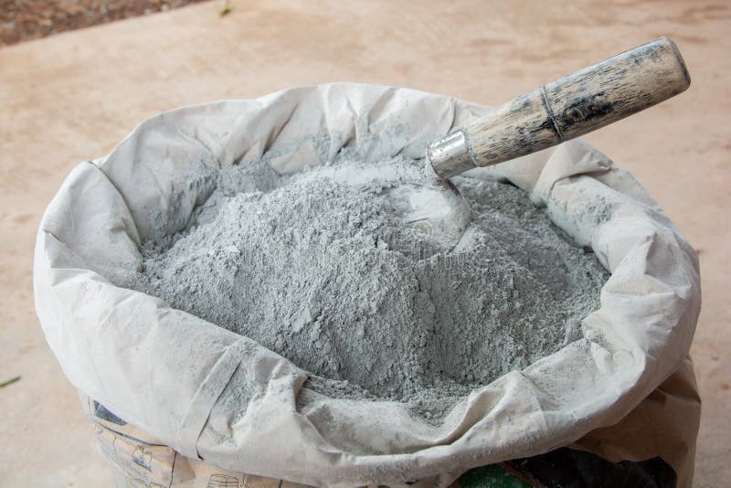 Cement Powder in Bag Package Stock Image - Image of debris, pattern ...