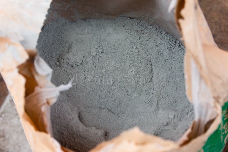 Cement Powder in Bag Package Stock Photo - Image of debris ...
