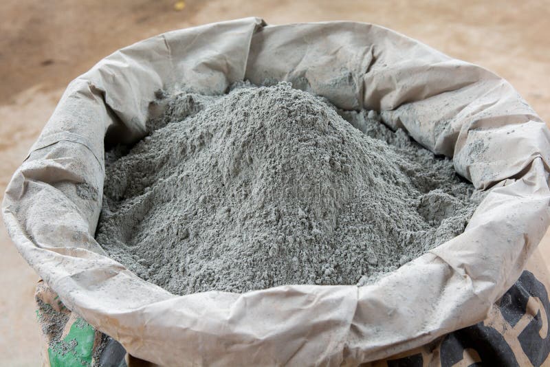 Cement Powder in Bag Package Stock Photo - Image of abstract, black ...