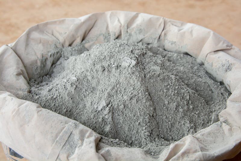 Cement Powder in Bag Package Stock Image - Image of closeup, clinker ...