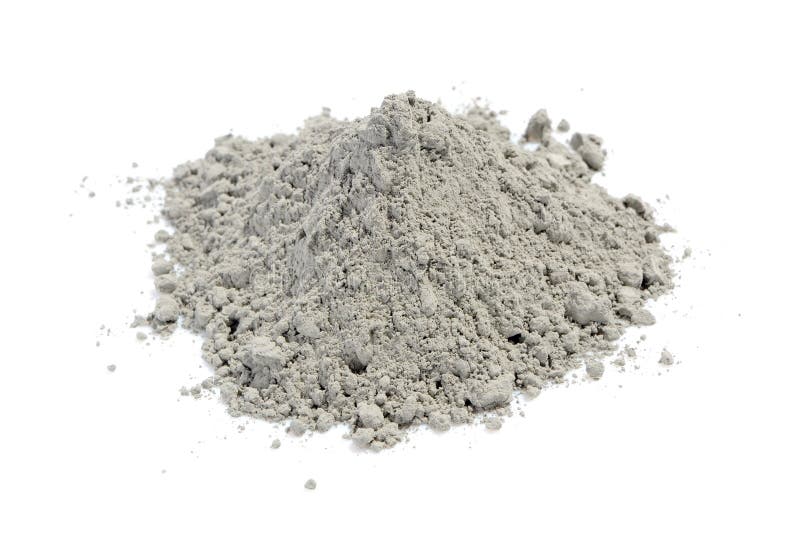 Cement Powder Isolated on White Background Stock Photo - Image of ...