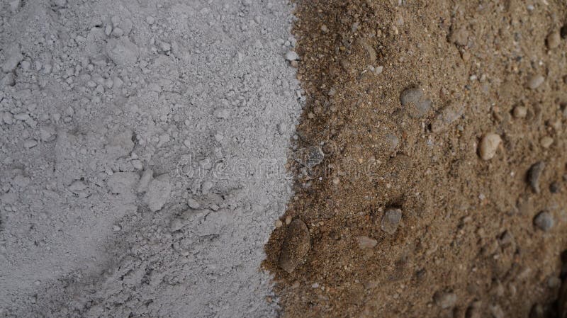 Cement Powder Mixed with Sand Close Up Stock Photo - Image of gray ...
