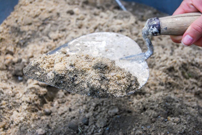 Cement powder with sand stock image. Image of sand, industry - 64078869