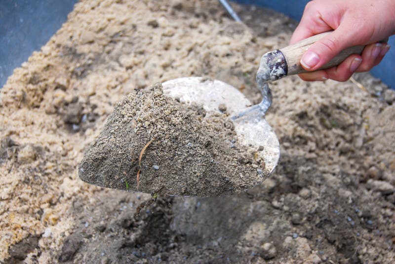 Cement powder with sand stock photo. Image of blend, gray - 64078890