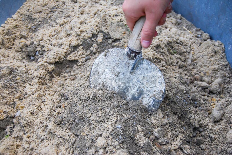 Cement powder with sand stock photo. Image of construction - 64078916