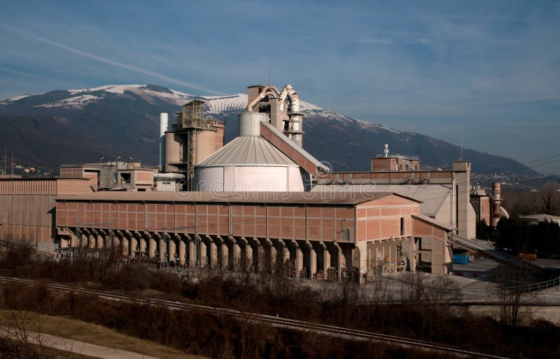 Cement processing plant stock image. Image of produce - 17648955