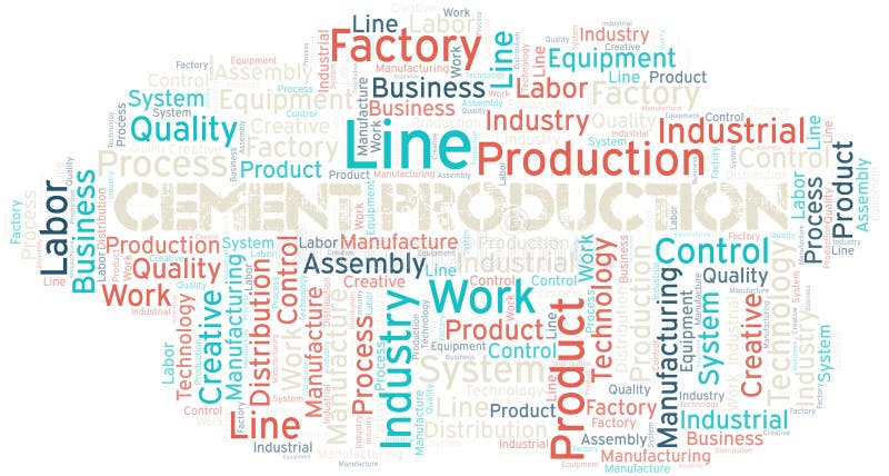 Cement Production Word Cloud Create with Text only. Stock Illustration ...