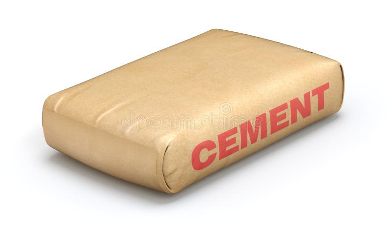 Cement Bags with the Trowel Stock Illustration - Illustration of ...