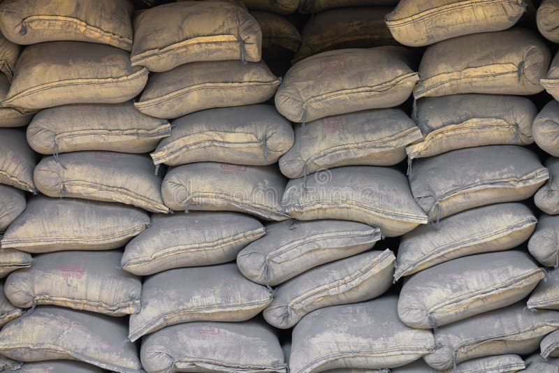 Cement Sacks Transported Via Train Stock Photo - Image of sack, stack ...