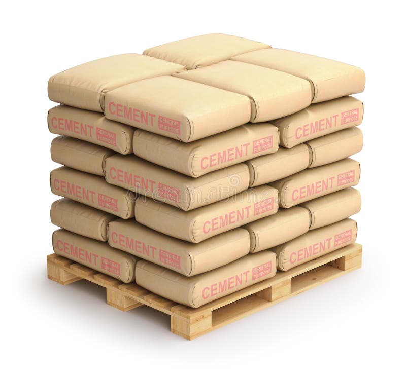 Cement sacks stock illustration. Image of masonry, heap - 37563645