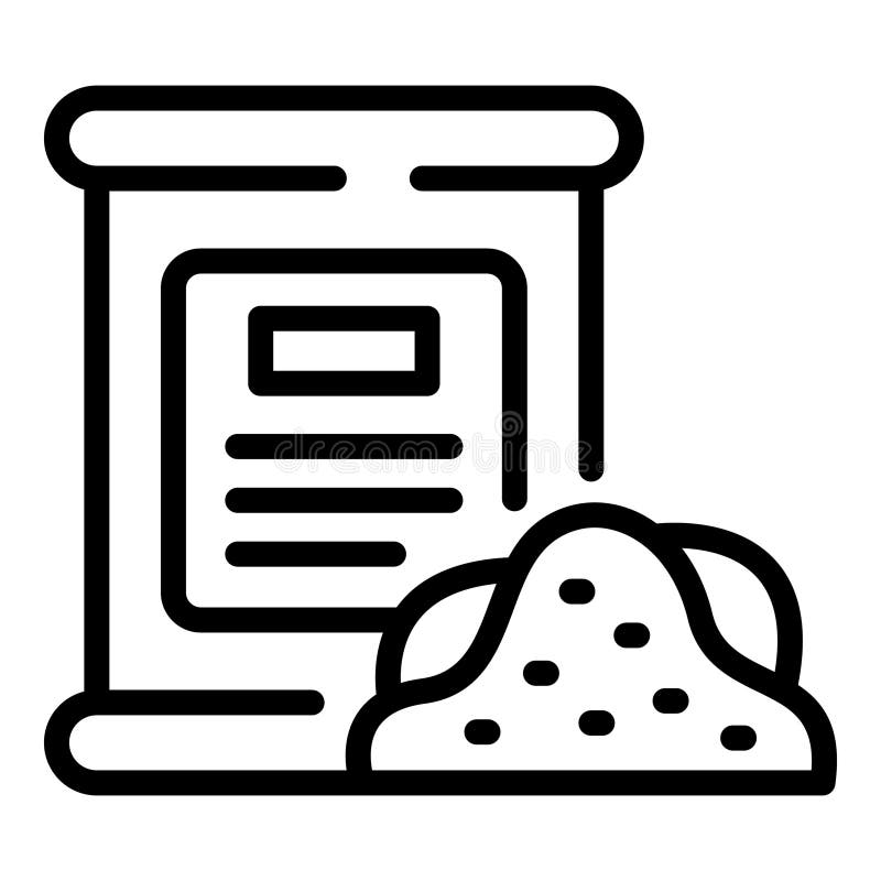 Cement Sand Mix Icon Outline Vector. Linear Truck Stock Illustration ...