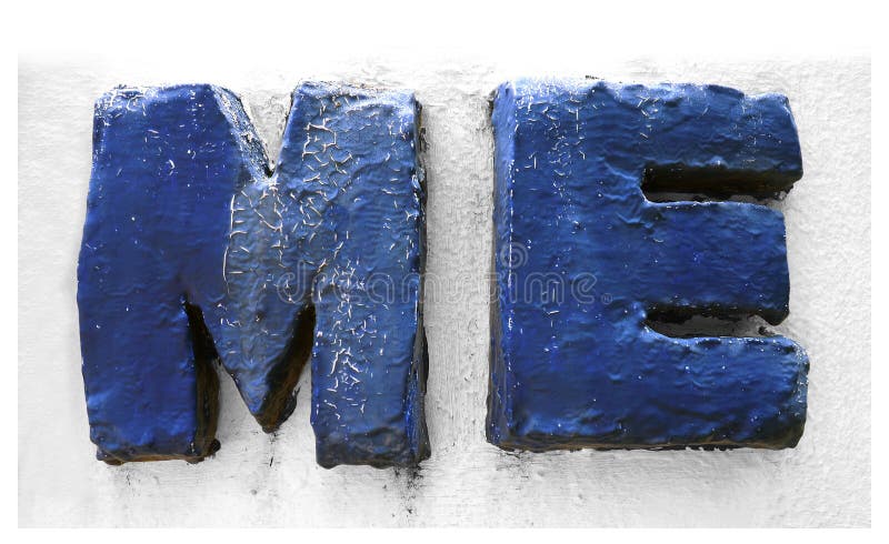 Cement Sculpture ME Word Retro Style Stock Photo - Image of frre ...