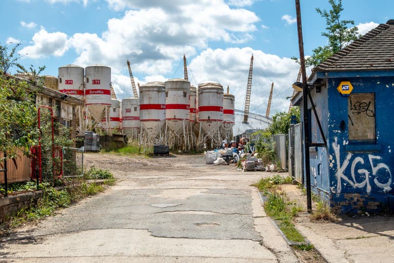 Cement Silos at a London Construction Site Editorial Stock Photo ...