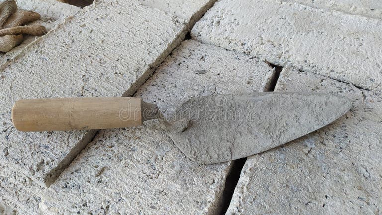 Cement Spoon Filled with Cement Stock Image - Image of flooring, spoon ...